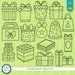 Gifts Digital Stamp Pack - Gift Clipart / Gift Box Clipart / Gift Boxes ...