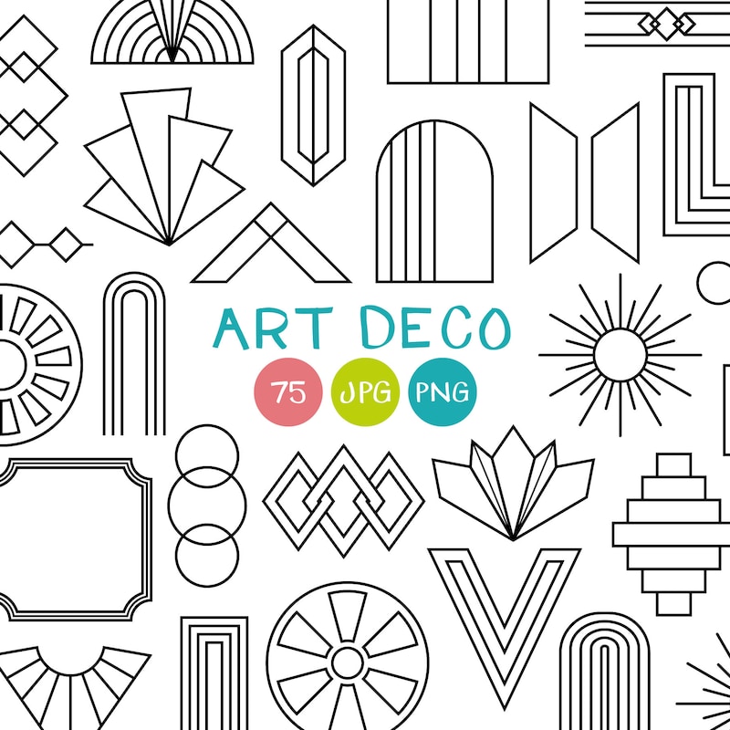 Art Deco Clipart - Etsy