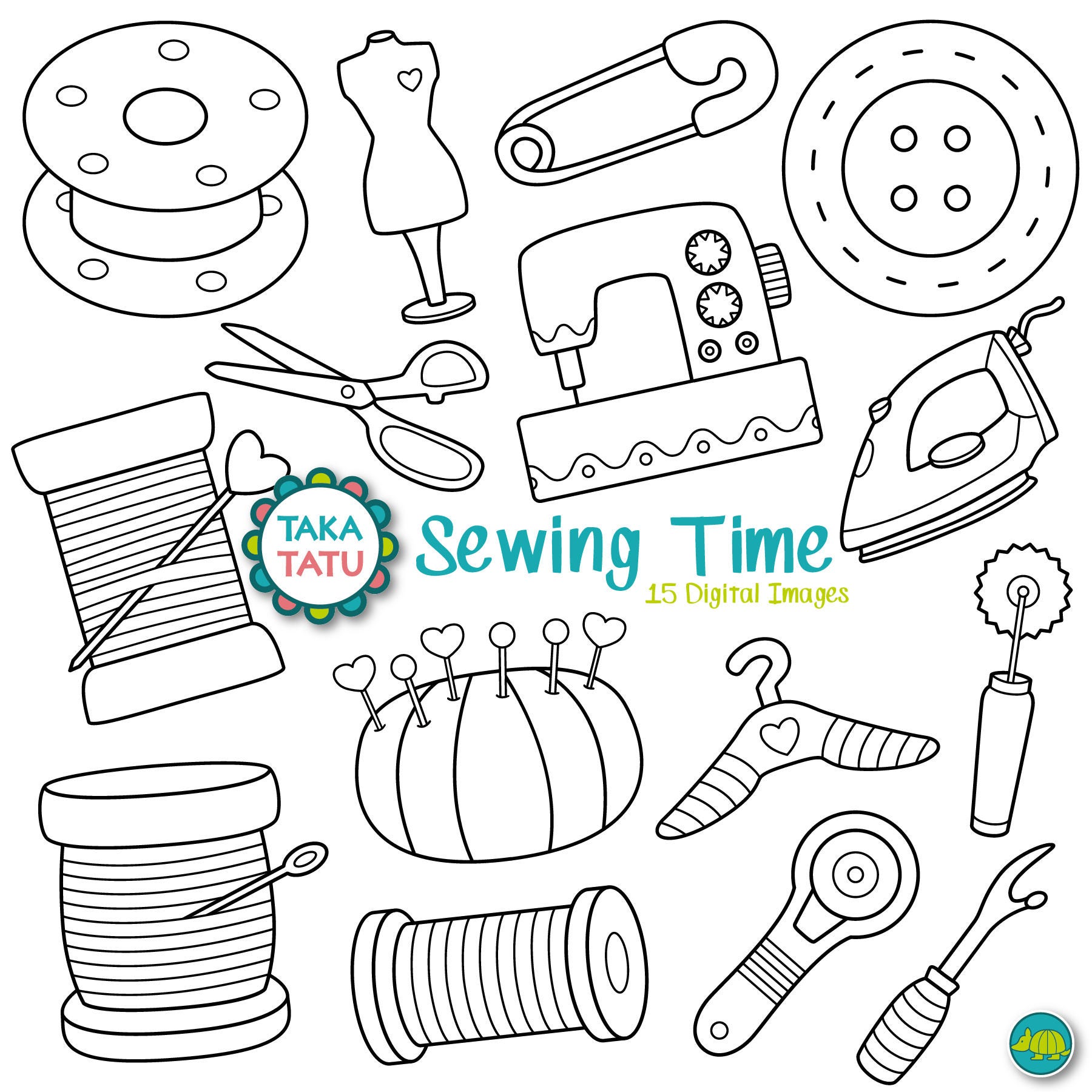 Sewing Tools Drawing