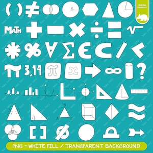 Math Doodles Digital Stamp - Math Clipart / Hand Drawn Math Clipart ...