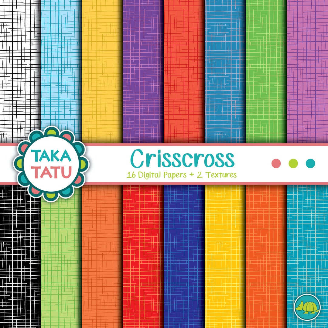 Criss Cross Digital Paper - Criss Cross Texture / Colorful Doodle ...