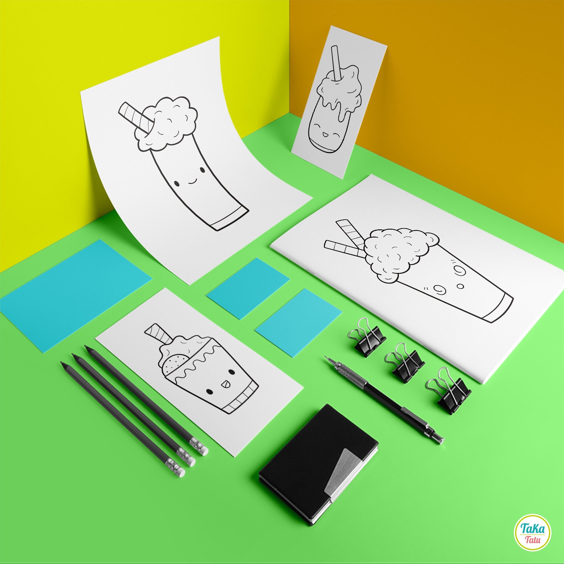 Cute Milkshake Clipart Kawaii Milkshake / Printable - Etsy