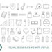 Stationery Doodles Digital Stamp Stationery Clipart / School Supplies ...