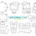 Christmas Cat Digital Stamp Christmas Clipart / Cat Clipart / Cute ...
