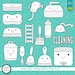 Cleaning Digital Stamp - Kawaii Cleaning Clipart / Cleaning Supplies ...