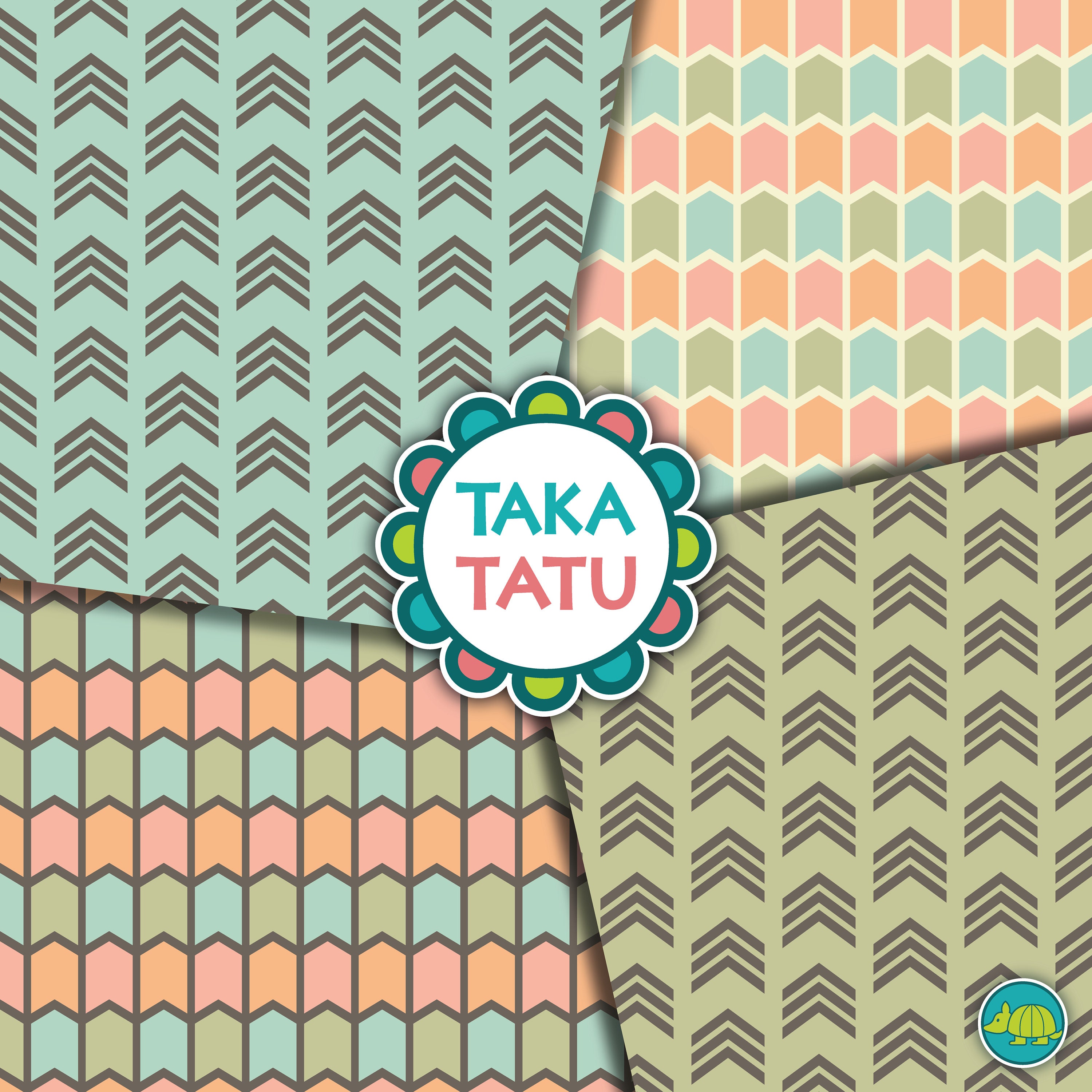 Tribal Arrows Digital Paper Tribal Arrow Pattern / Arrow | Etsy