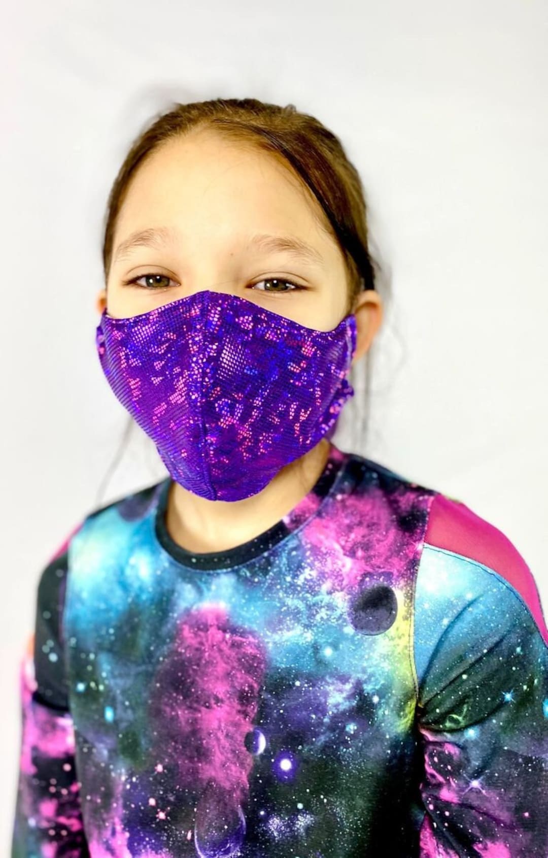 Shiny Purple Holofoil Face Cover - Etsy