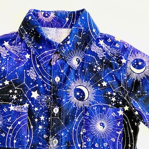 Constellation Astrology Map Button Down Collared Shirt - Etsy