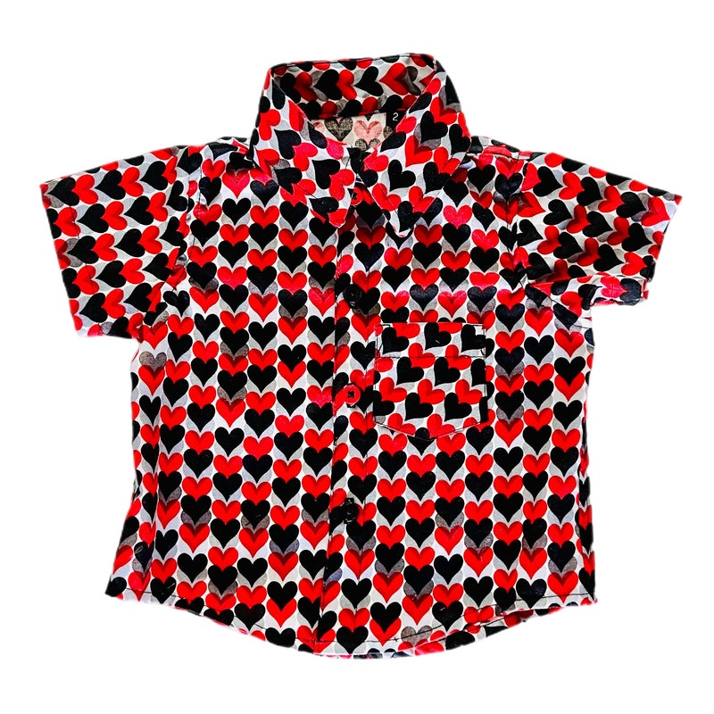 Heart Button up Shirt - Etsy
