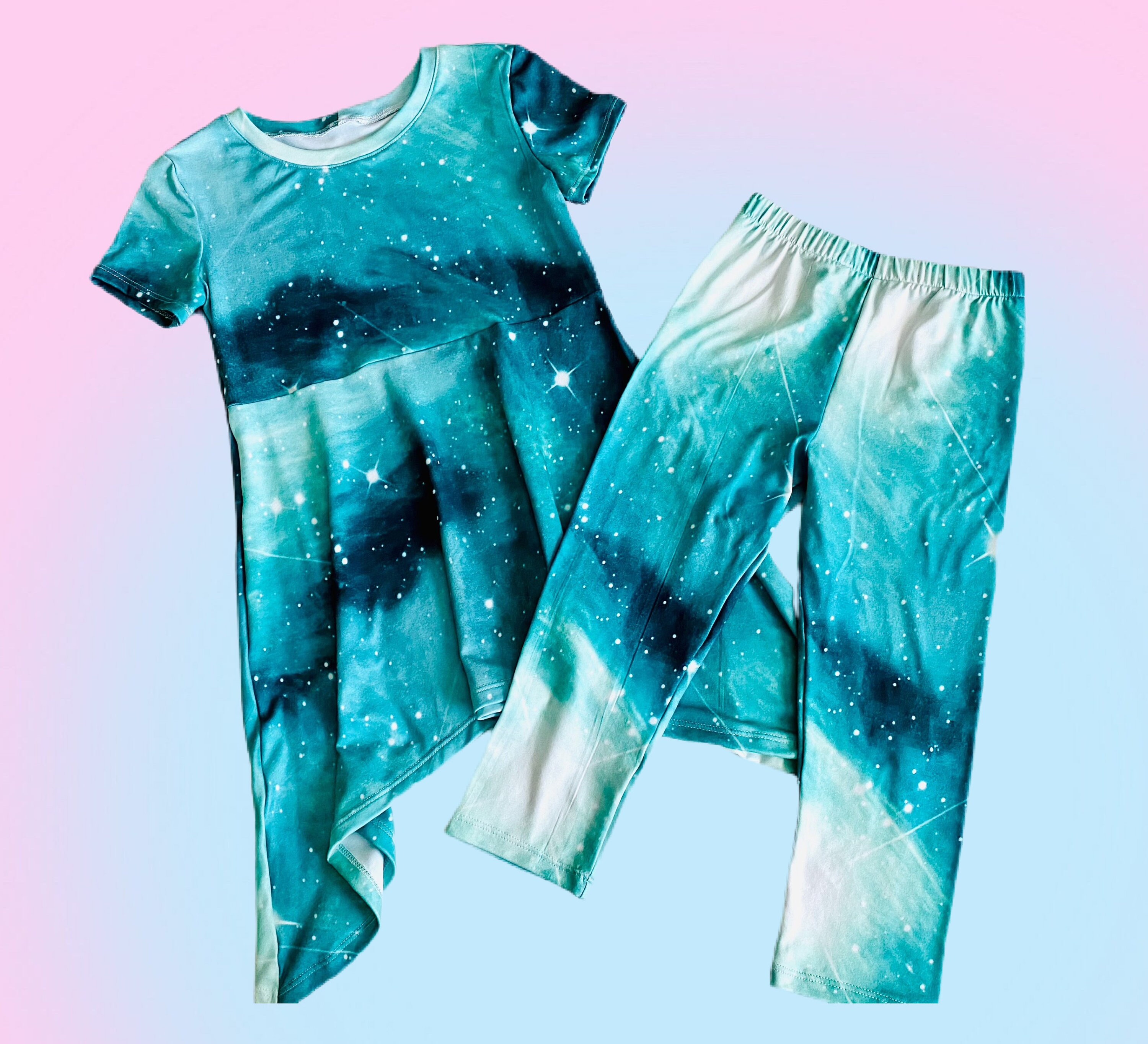 Galaxy Space Starry Blouse and Legging Set | Etsy