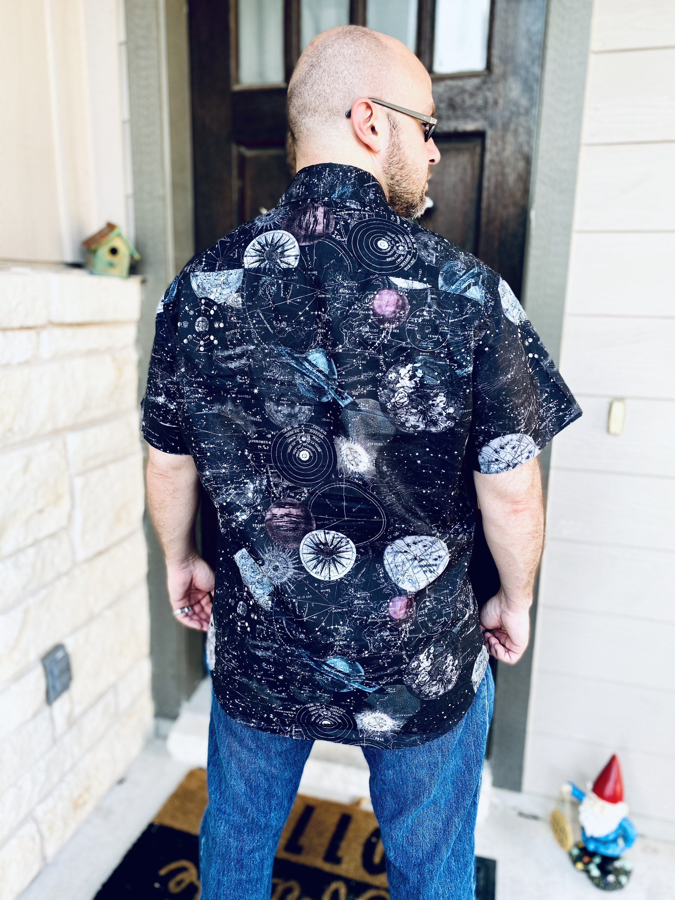 Star map constellation button up shirt | Etsy