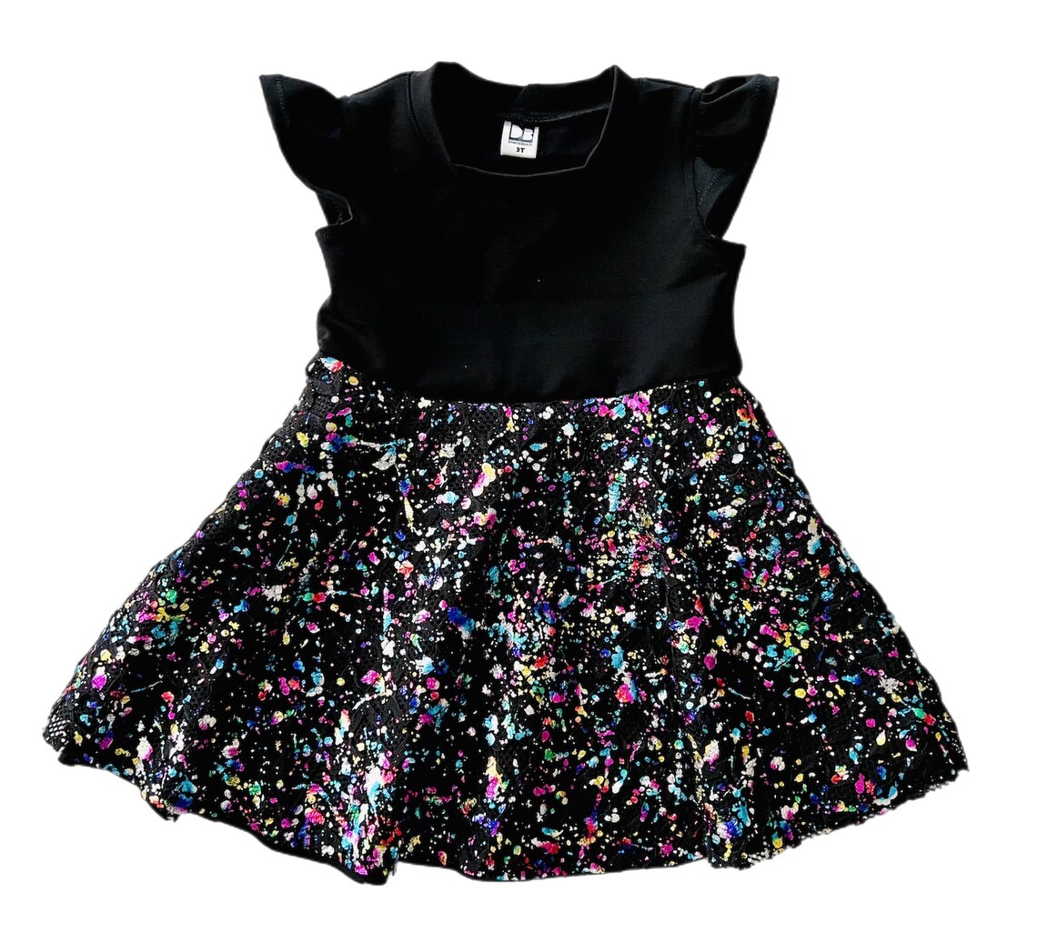 Rainbow Confetti Fun Dress - Etsy