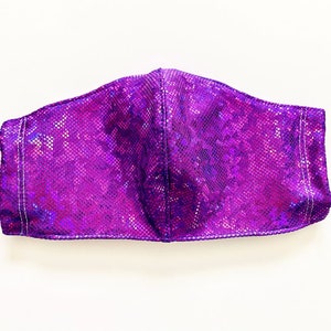 Shiny Purple Holofoil Face Cover - Etsy