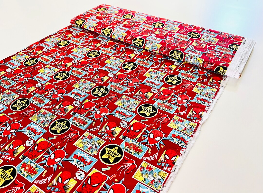 Spider-man webhead Fabric 100% Cotton by the Yard - Etsy