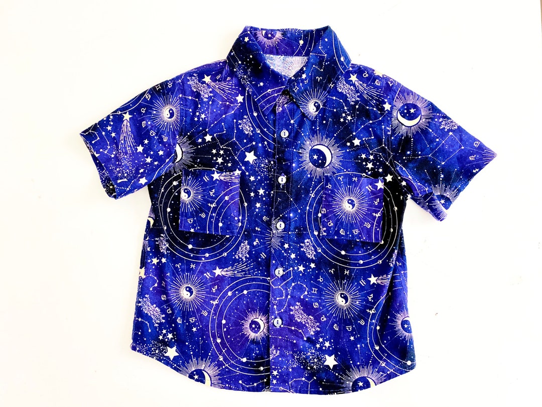 Constellation Astrology Map Button Down Collared Shirt - Etsy