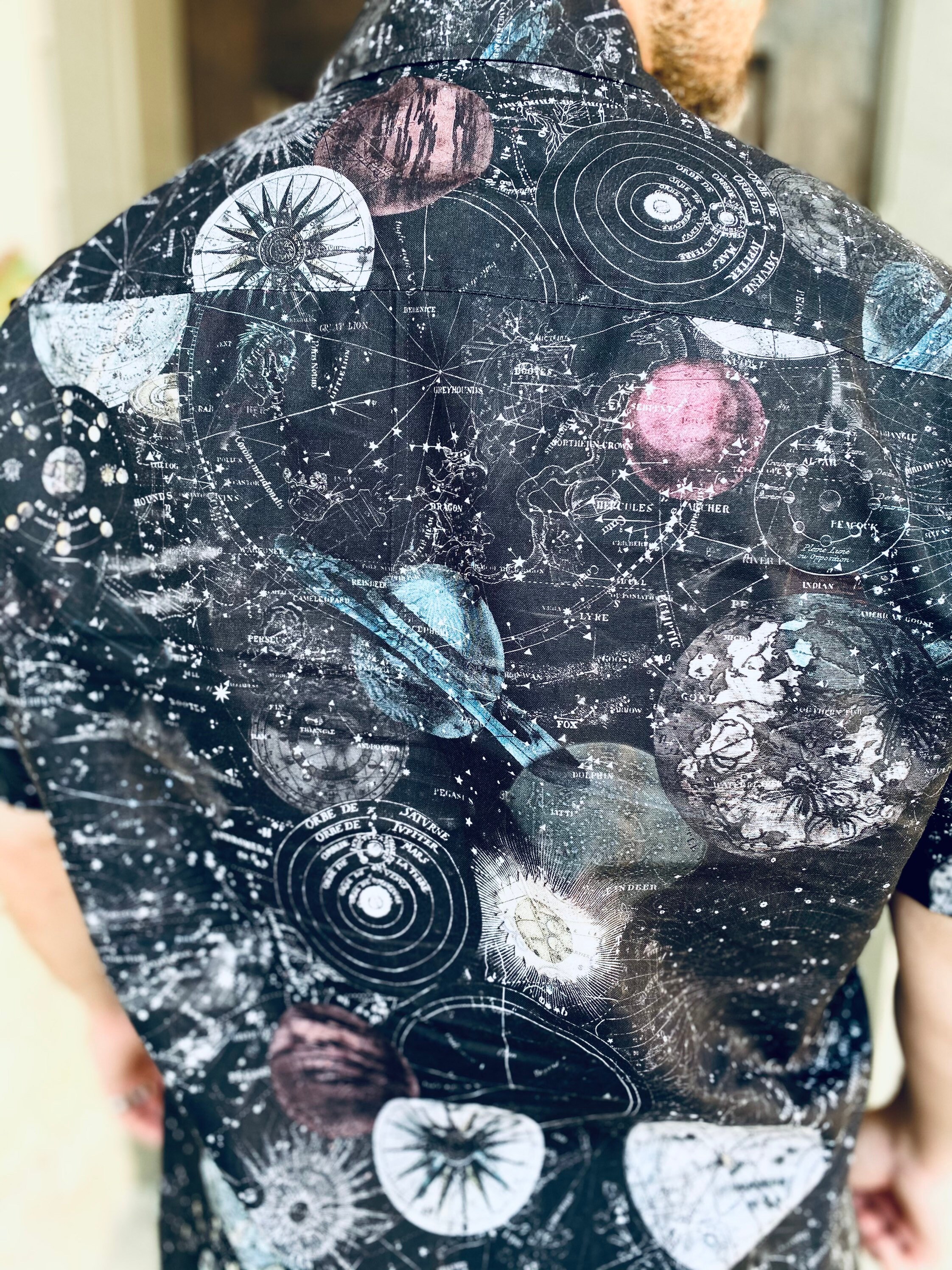 Star map constellation button up shirt | Etsy