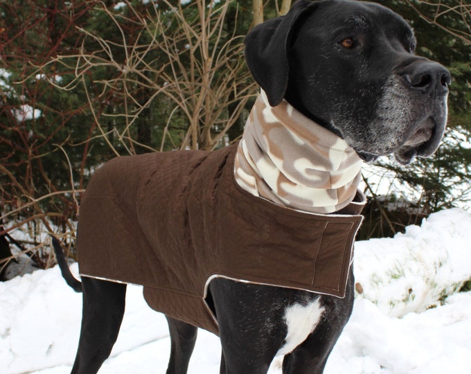 XL Dog Jacket W/ Hoodie / Great Dane Jacket/ XXL Handmade Dog Jacket ...