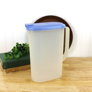 Vintage Tupperware Pitcher Clear With Blue Lid 2009c & 2010B F492 - Etsy