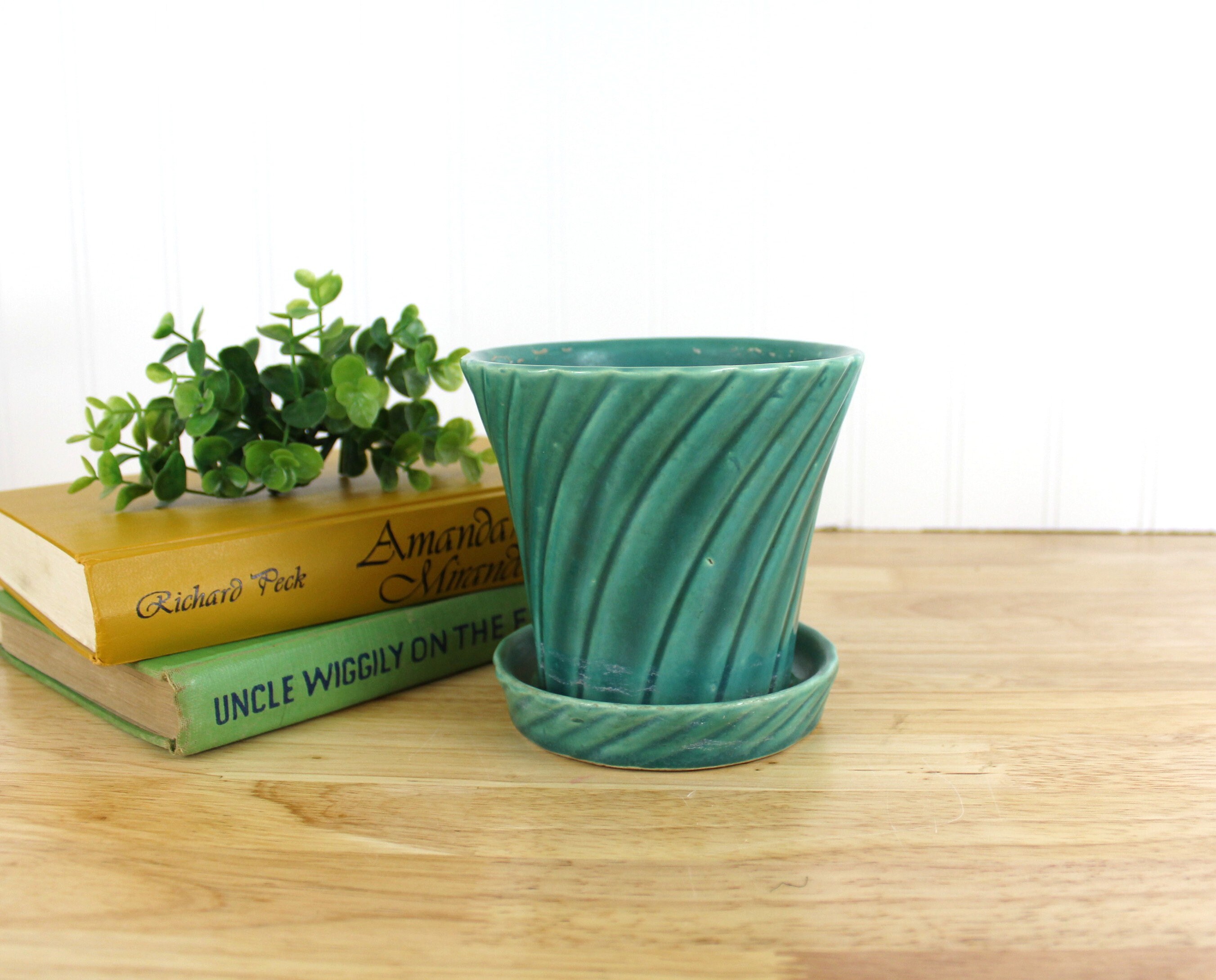 Green Mccoy Flower Pots - Etsy