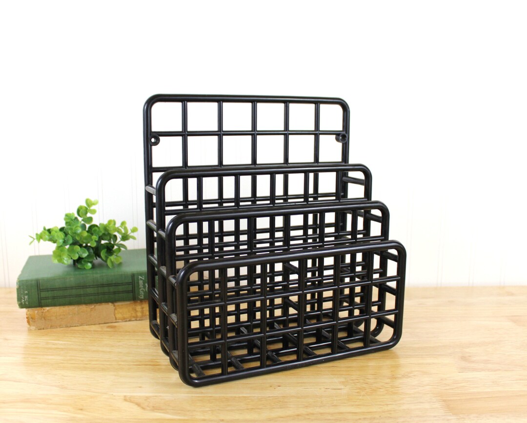 Vintage Black YAFFA Organizer 1980's Plastic Retro Organizer F346 - Etsy