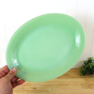 Vintage 12'' Fire King Jadeite Jane Ray Ribbed Oval Platter F643 - Etsy