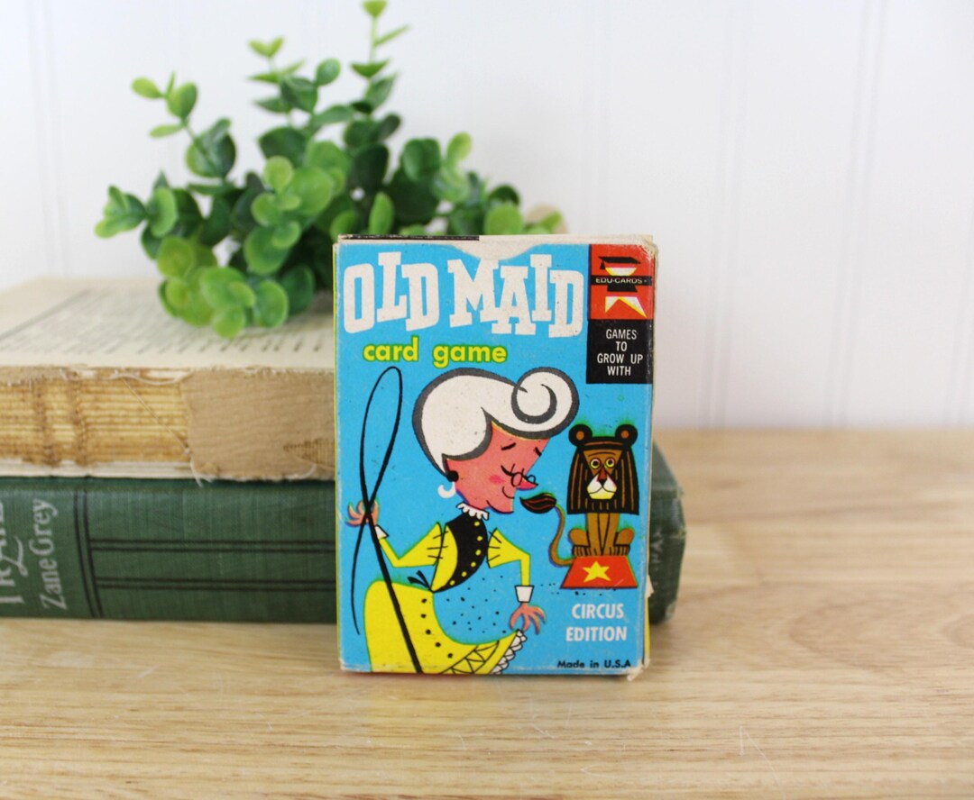 Vintage 1959 OLD MAID Card Game Educards Circus Edition Box F785 - Etsy