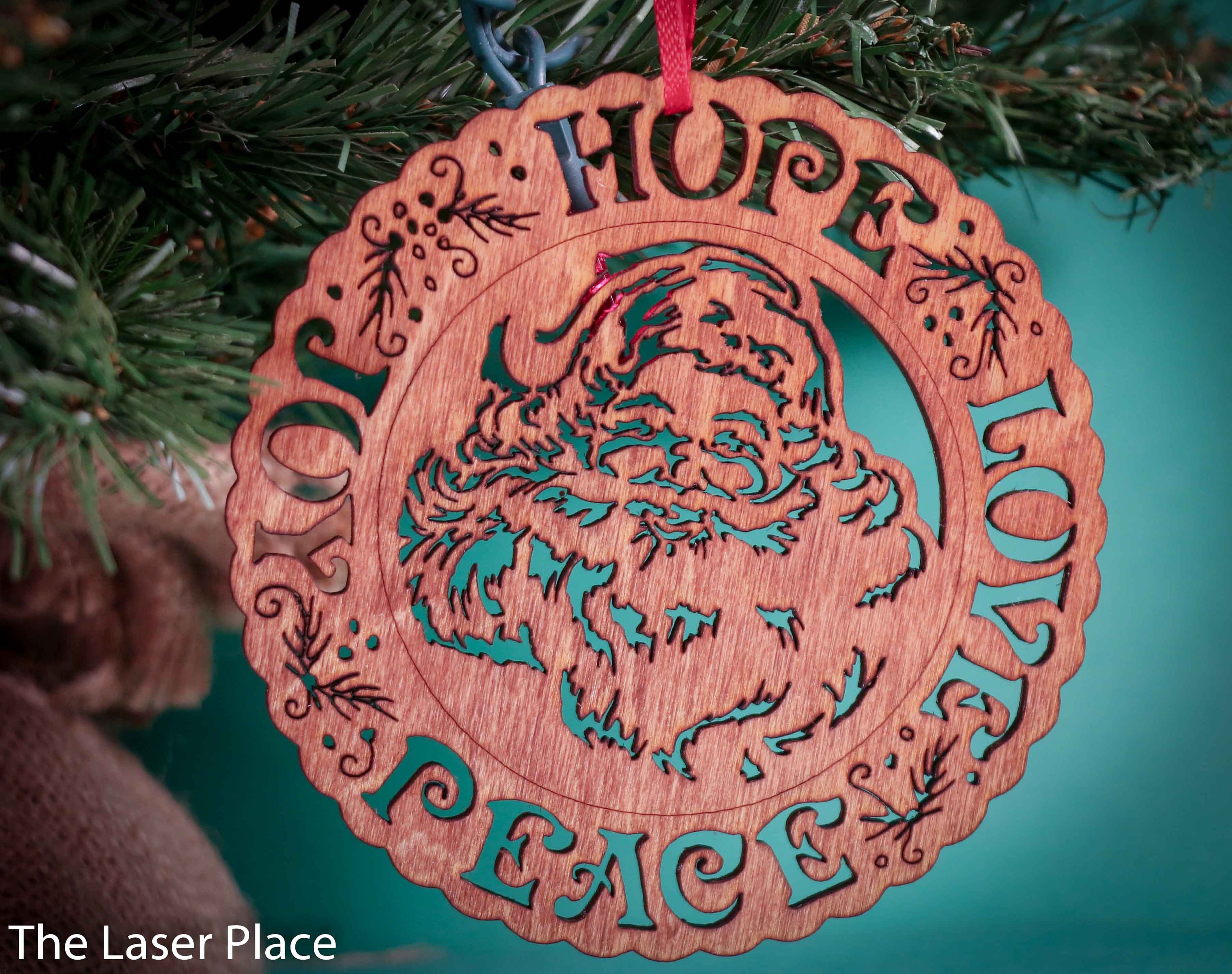 Santa Claus Laser Cut Wood Christmas Ornament CHR117 - Etsy
