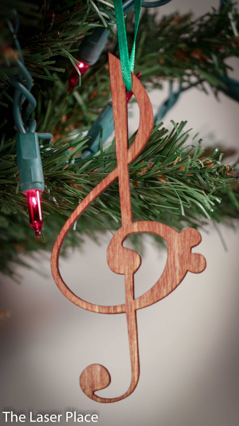 Treble Clef Music Christmas Ornament MU112 | Etsy