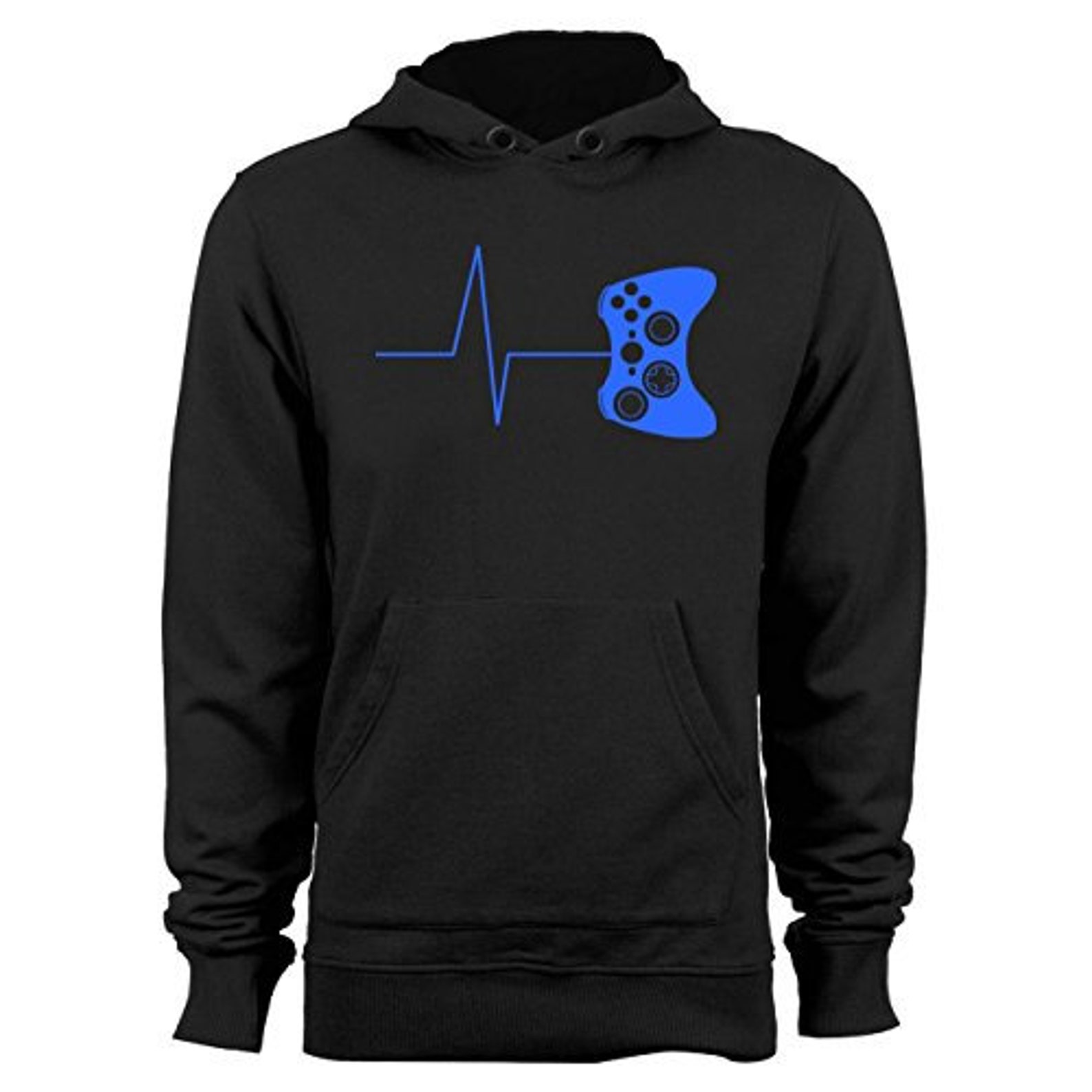 Guerrilla Tees Heartbeat of a Gamer Hoodie Funny Gaming Sweatshirts ...