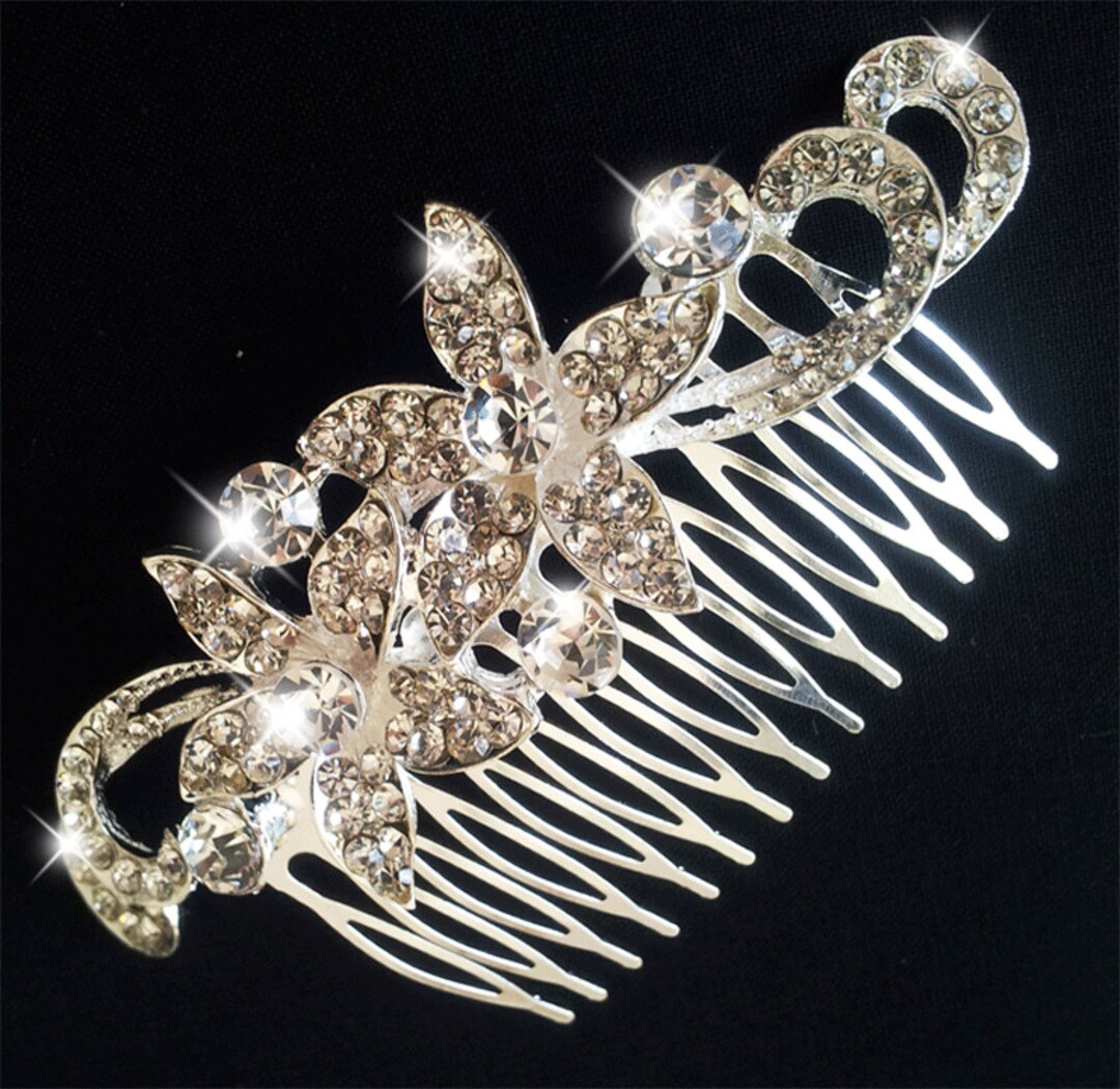 Rhinestone Comb, Bridal Comb, Bridal Comb Crystal, Wedding Crystal Hair ...