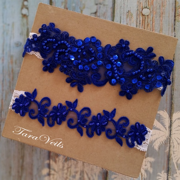 Royal Blue Garter - Etsy