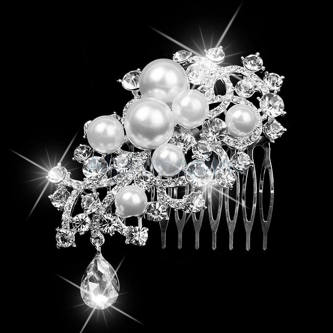Rhinestone Comb, Bridal Comb, Bridal Comb Crystal, Wedding Crystal Hair ...