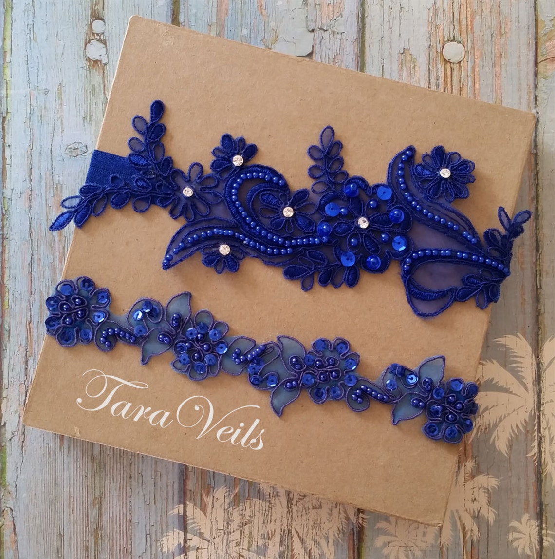 Wedding Garter Set Royal Blue Garter Rhinestone Royal Blue - Etsy
