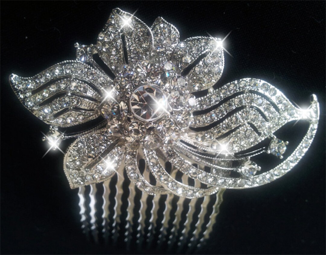 Rhinestone Comb, Bridal Comb, Bridal Comb Crystal, Wedding Crystal Hair ...