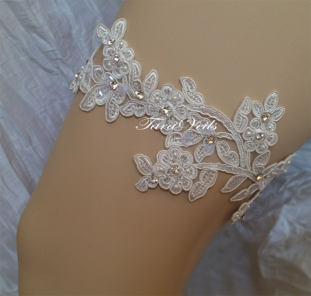 Wedding Garter, Bridal Garter Set , off White Garter, Wedding Garters ...
