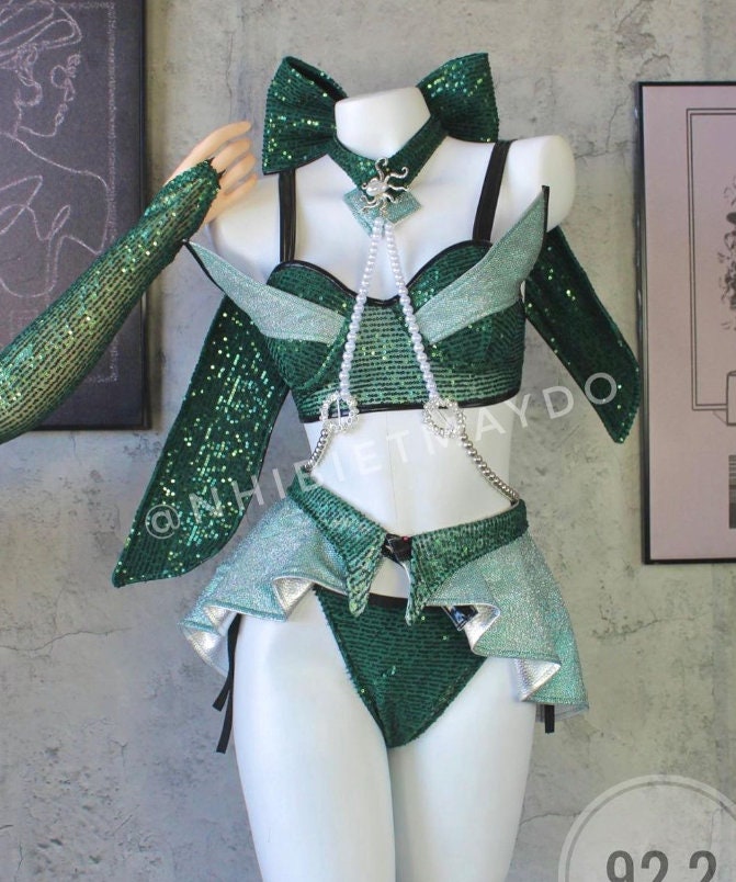 Custom Womens Rave Outfit Cute Handmade Festival Wear Personalized 3624