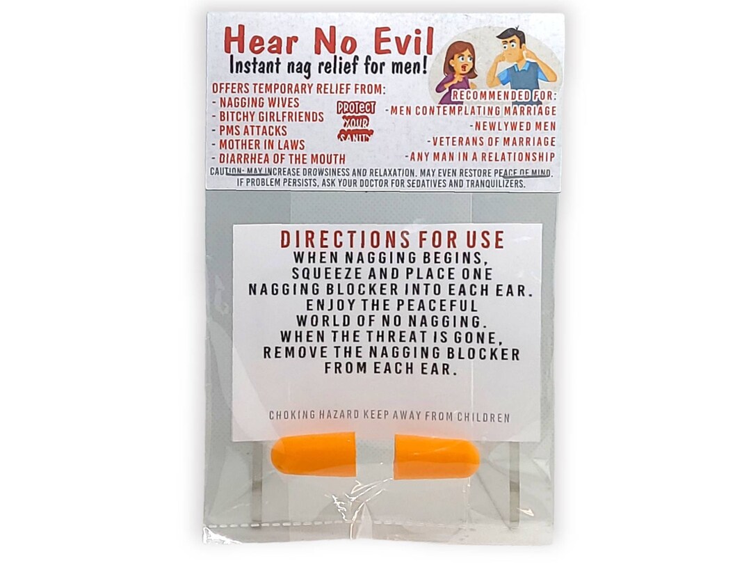 Hear No Evil: Ear Plugs Gag Gift Party Favor, Prank, Funny Novelty Gift ...