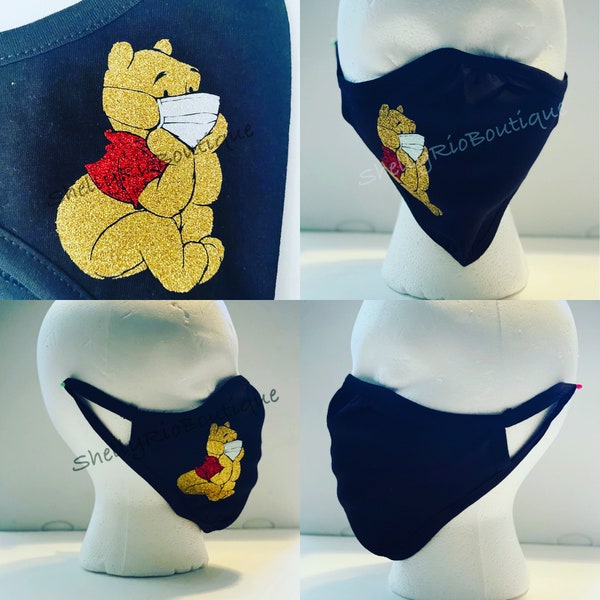 Winnie the Pooh Face Mask - Etsy