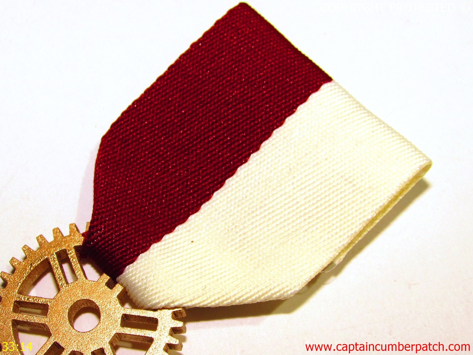 Steampunk Pin Drape Medal Badge Brooch Bronze Wolf on Striped | Etsy