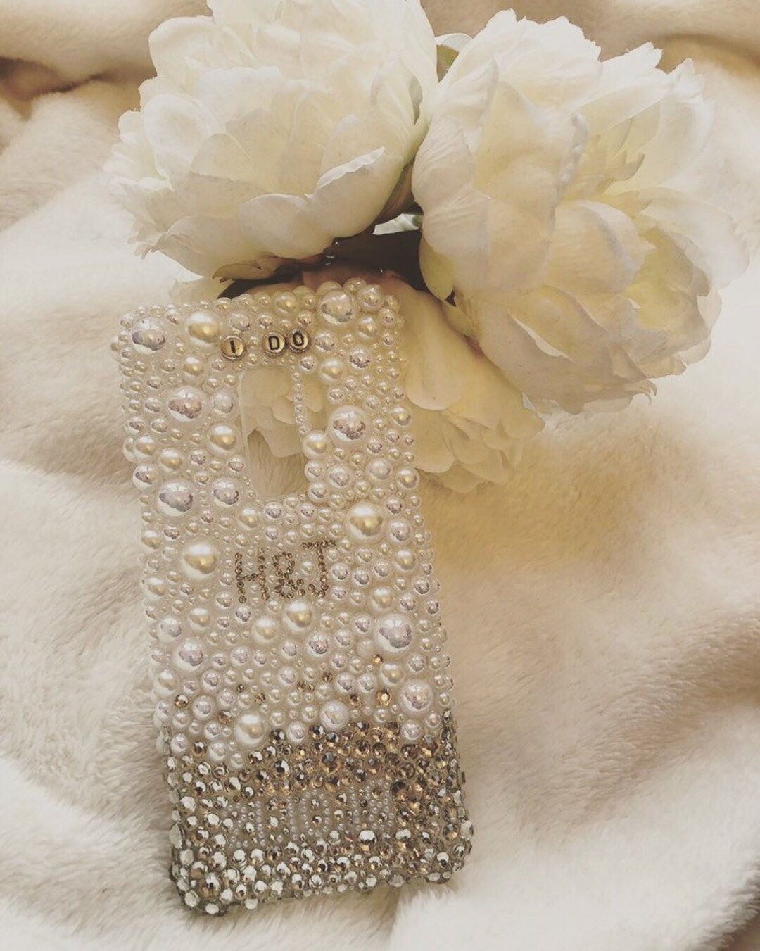 Pearl & Crystal Wedding Phone Case: Personalized Bridal Gift - Etsy
