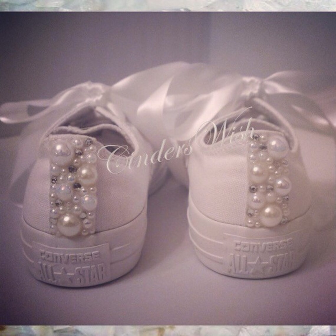 Pure White Pearl Converse / Bridal Converse / Wedding - Etsy UK