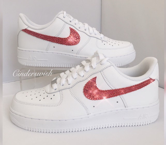 Nike Red Swoosh Shoes - Etsy