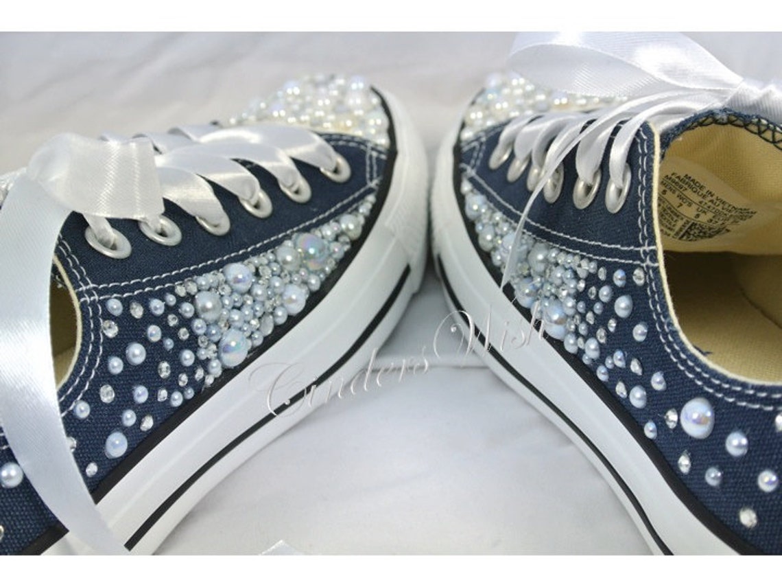 Pearl Converse /Burgundy Wedding converse/Bridal chucks / | Etsy