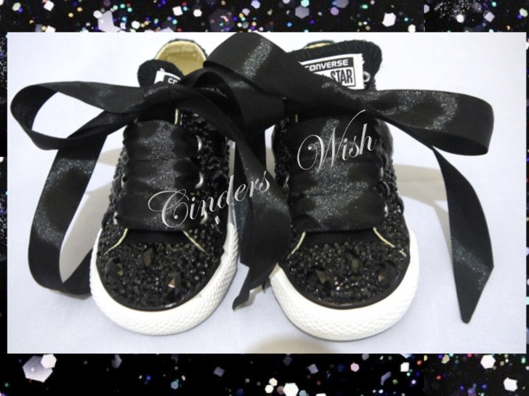 Midnight Sparkles / Infant Black All Over Converse / Sparkly Converse ...