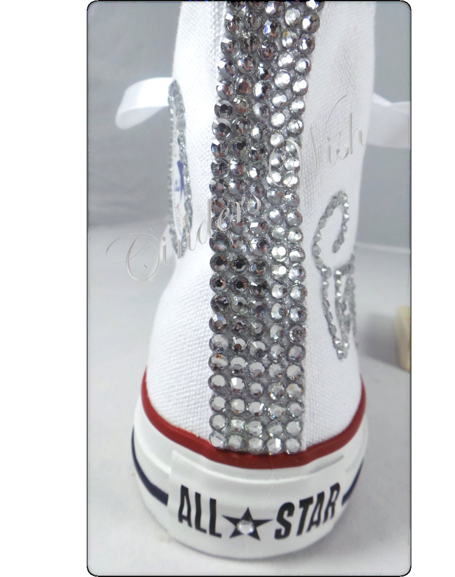 Womens Personalised converse / your name on converse / bling | Etsy