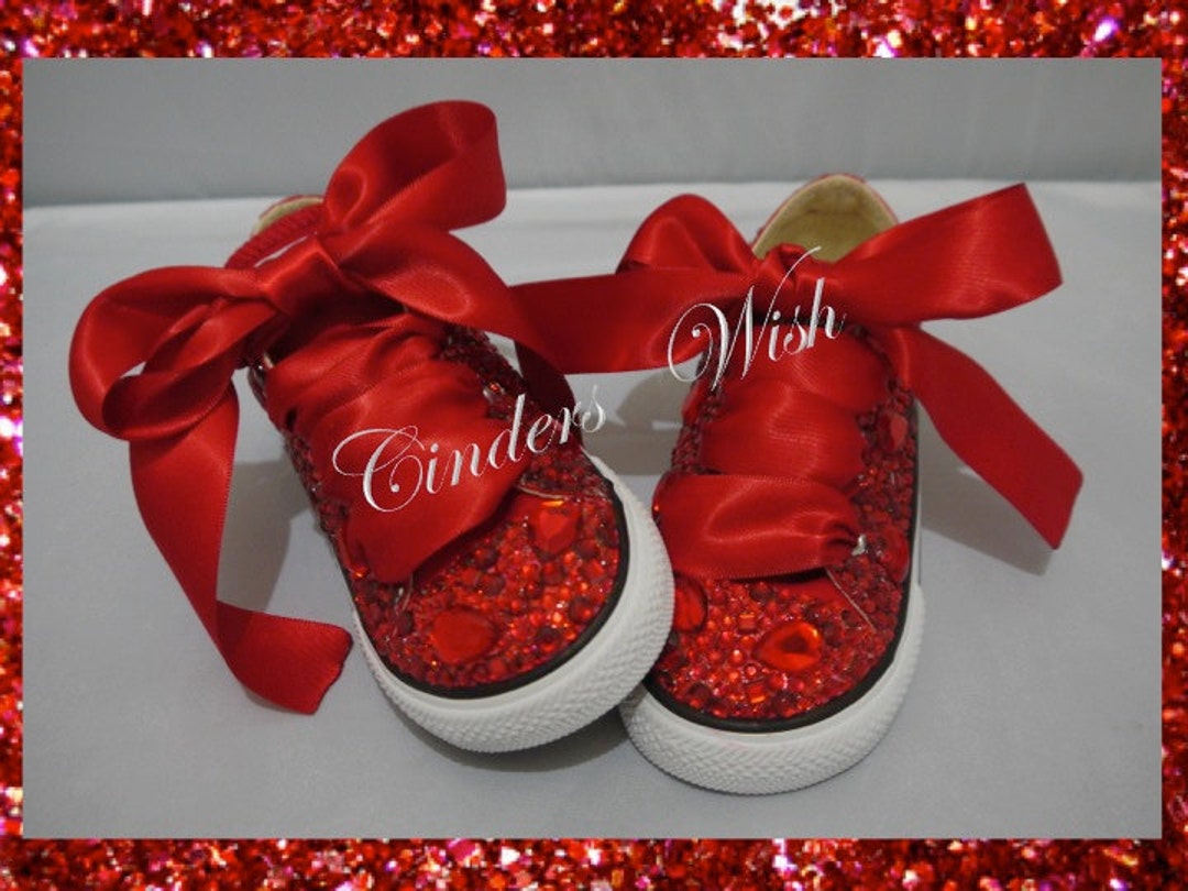 Infant Red Crystal Converse: Ruby Slipper Style - Etsy UK