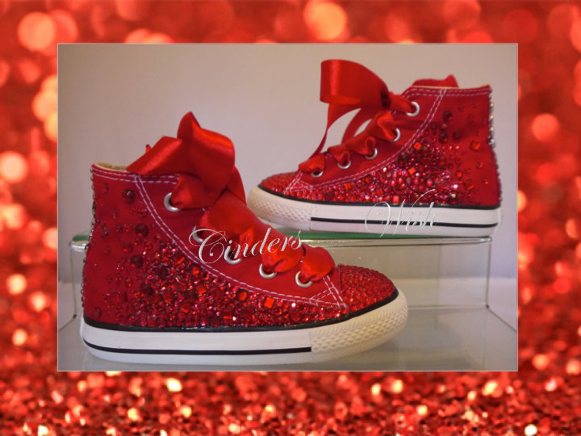 Childrens red ruby converse/ wizard of oz shoes / customised | Etsy