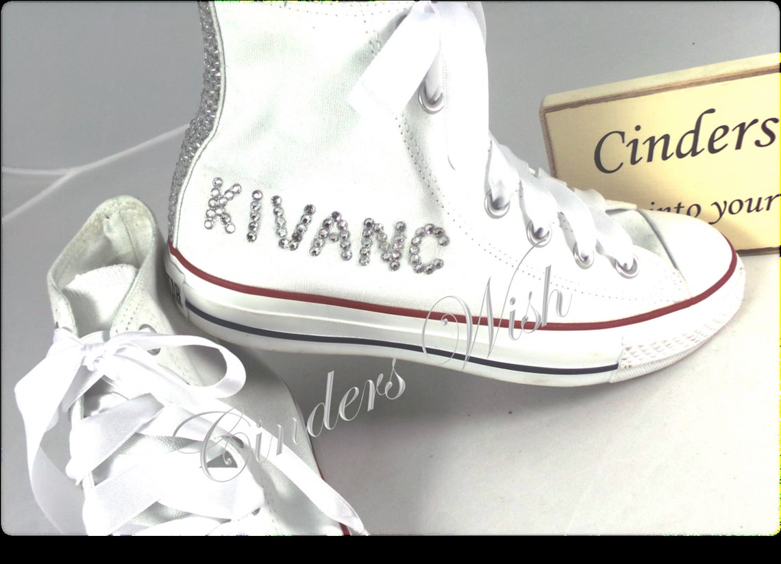 Womens Personalised Converse / Your Name on Converse / Bling - Etsy
