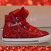 Childrens Red Ruby Converse/ Wizard of Oz Shoes / Customised Converse ...
