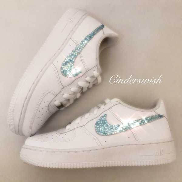 Nike Air Force 1 Blue Tick - Etsy Canada